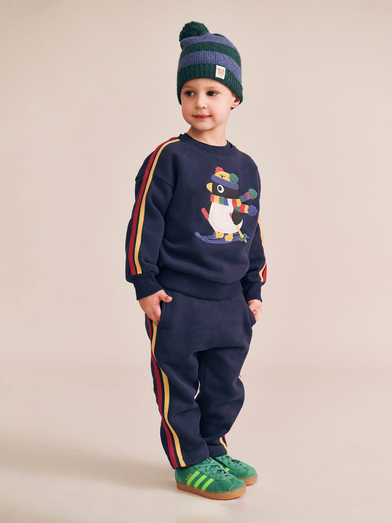 Racer Stripe Blue Trackpant – Huxbaby